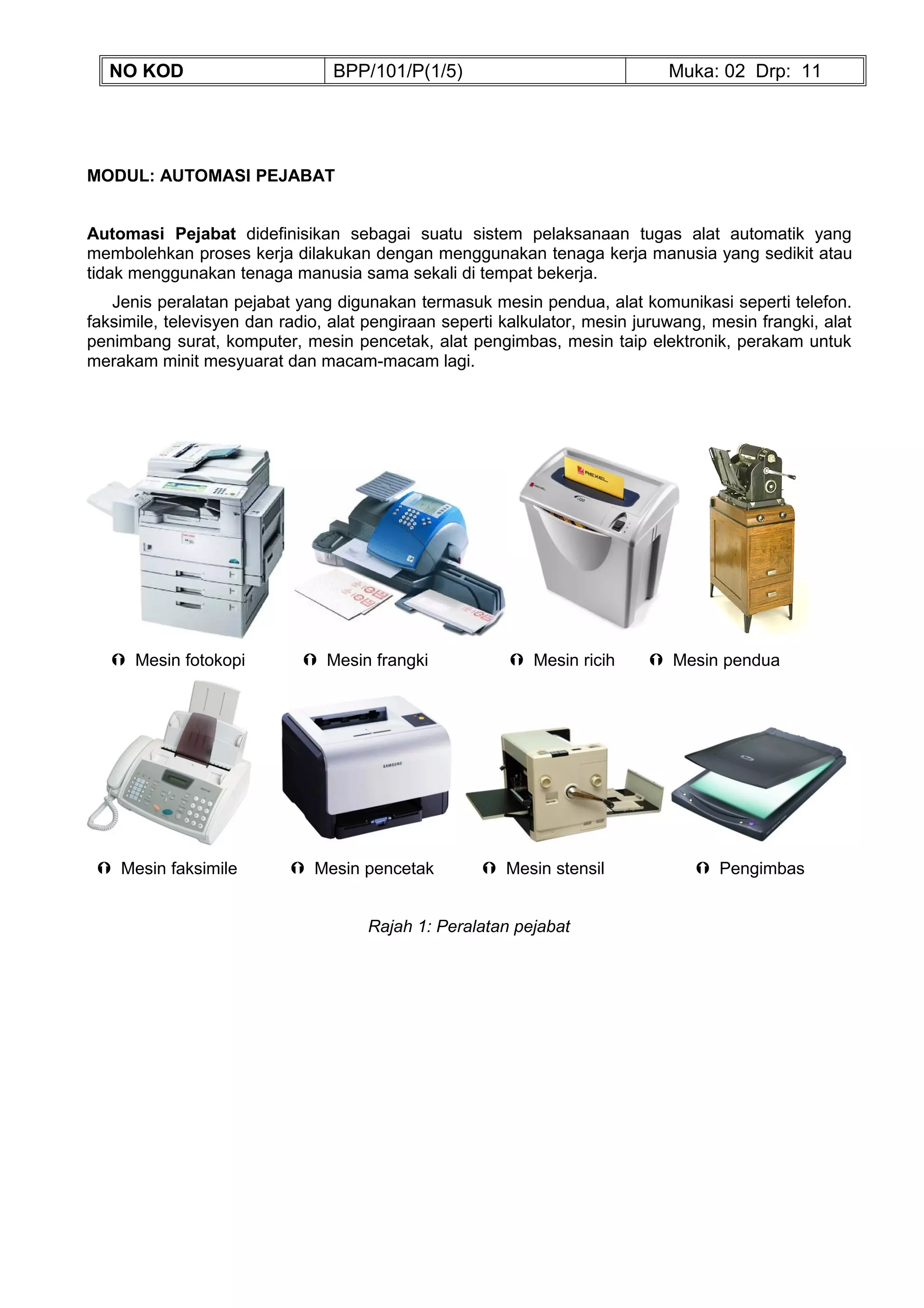 Automasi Pejabat | DOC