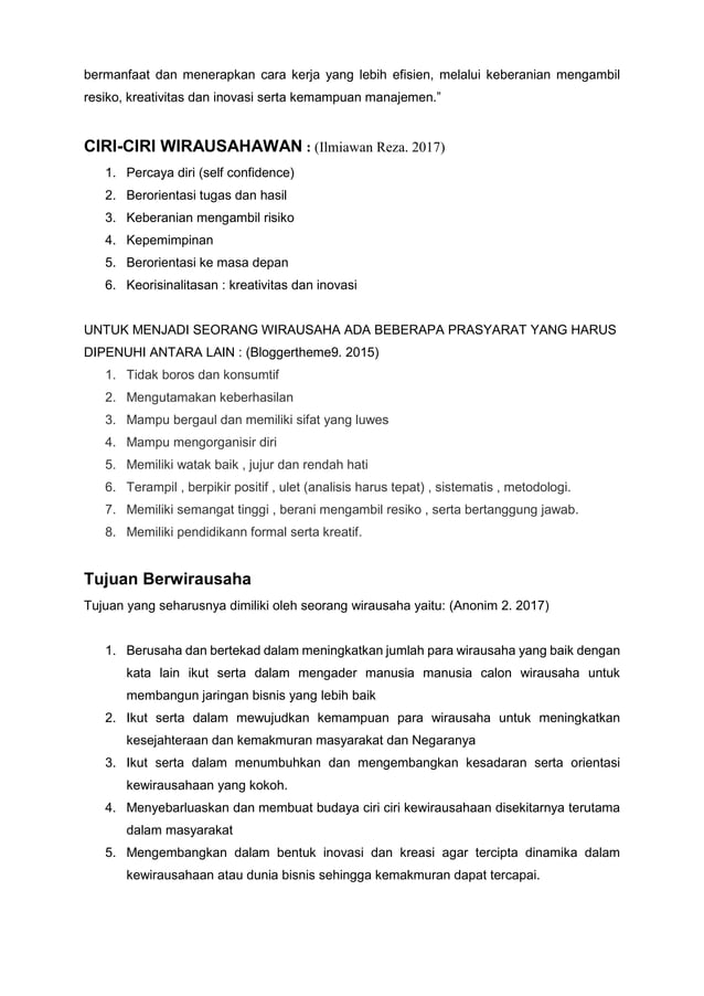 1 kewirausahaan, asri lestari, hapzi ali, enterprenaurship, mercu buana 2018 | PDF