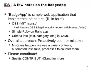 Introduction to the CII Badge Programe, OW2con'16, Paris. | PDF