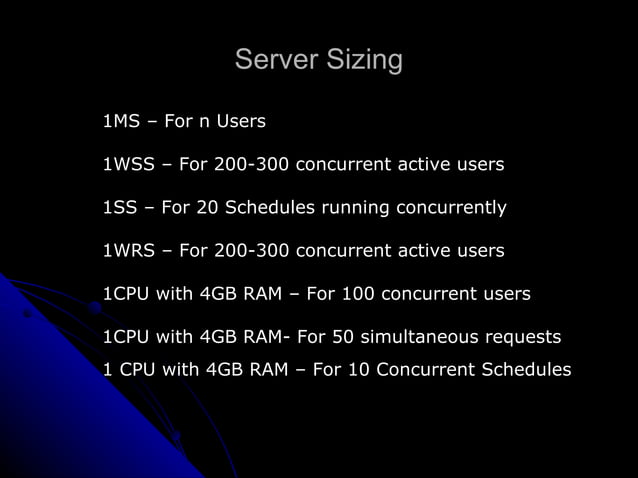 1KEY Server Sizing | PPT