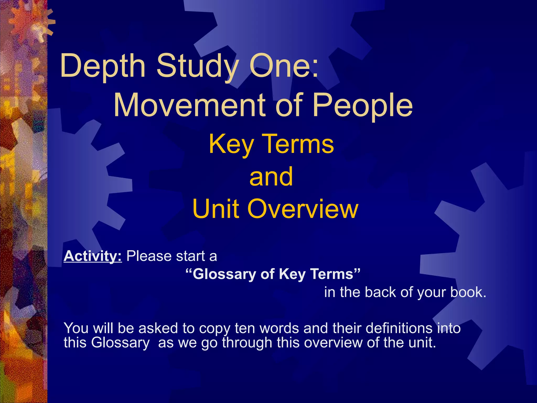 1 key terms and overview to movement of people | PPT