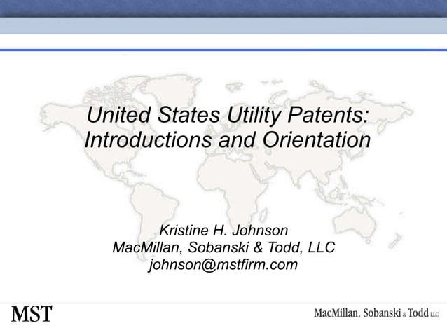 01-United States Utility Patents: Introductions and Orientation | PPT