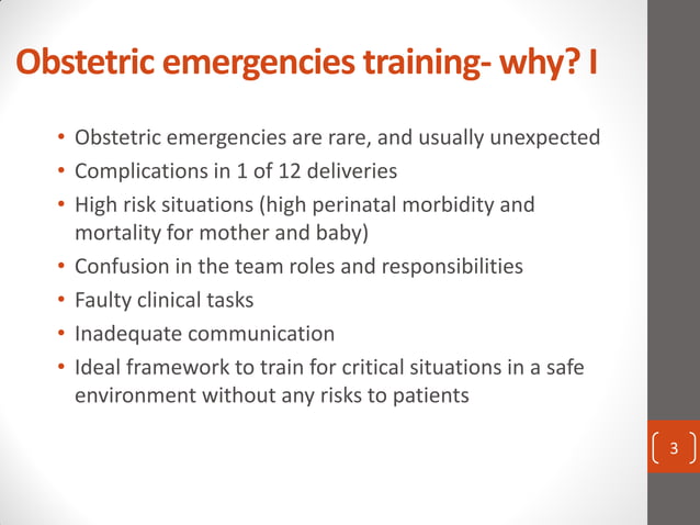 Obstetric emergencies training and the impact for interprofessional ...
