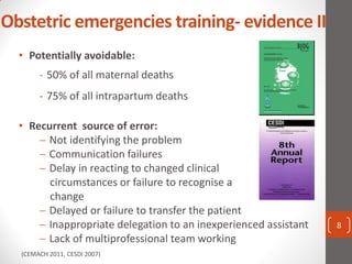 Obstetric emergencies training and the impact for interprofessional ...
