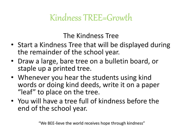 Kindness Tree Preschool | PPTX