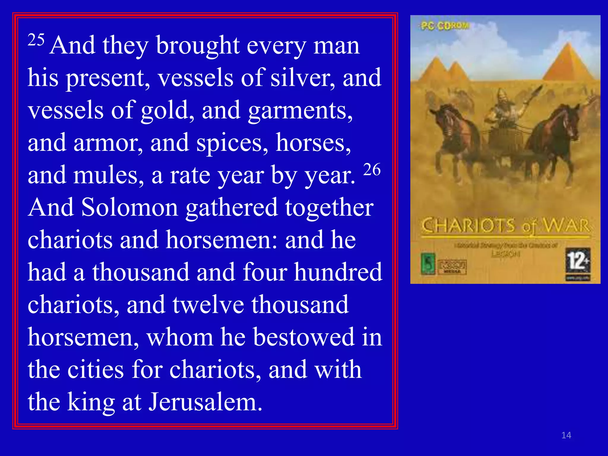 1 kings 10b riches of solomon | PPTX