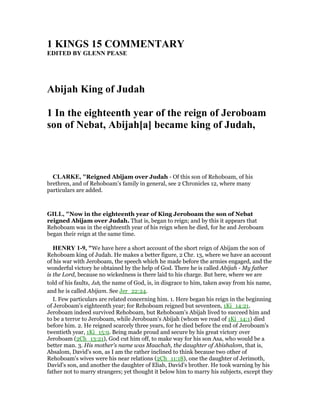 1 kings 15 commentary | PDF