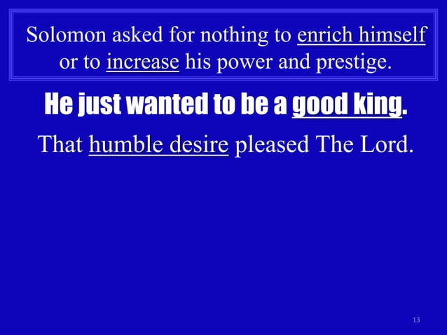 1 kings 3a solomon's dream | PPTX