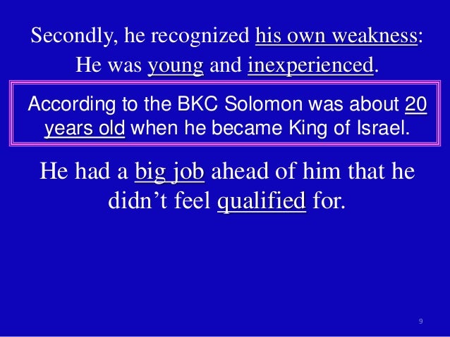 1 Kings 3a Solomon's Dream