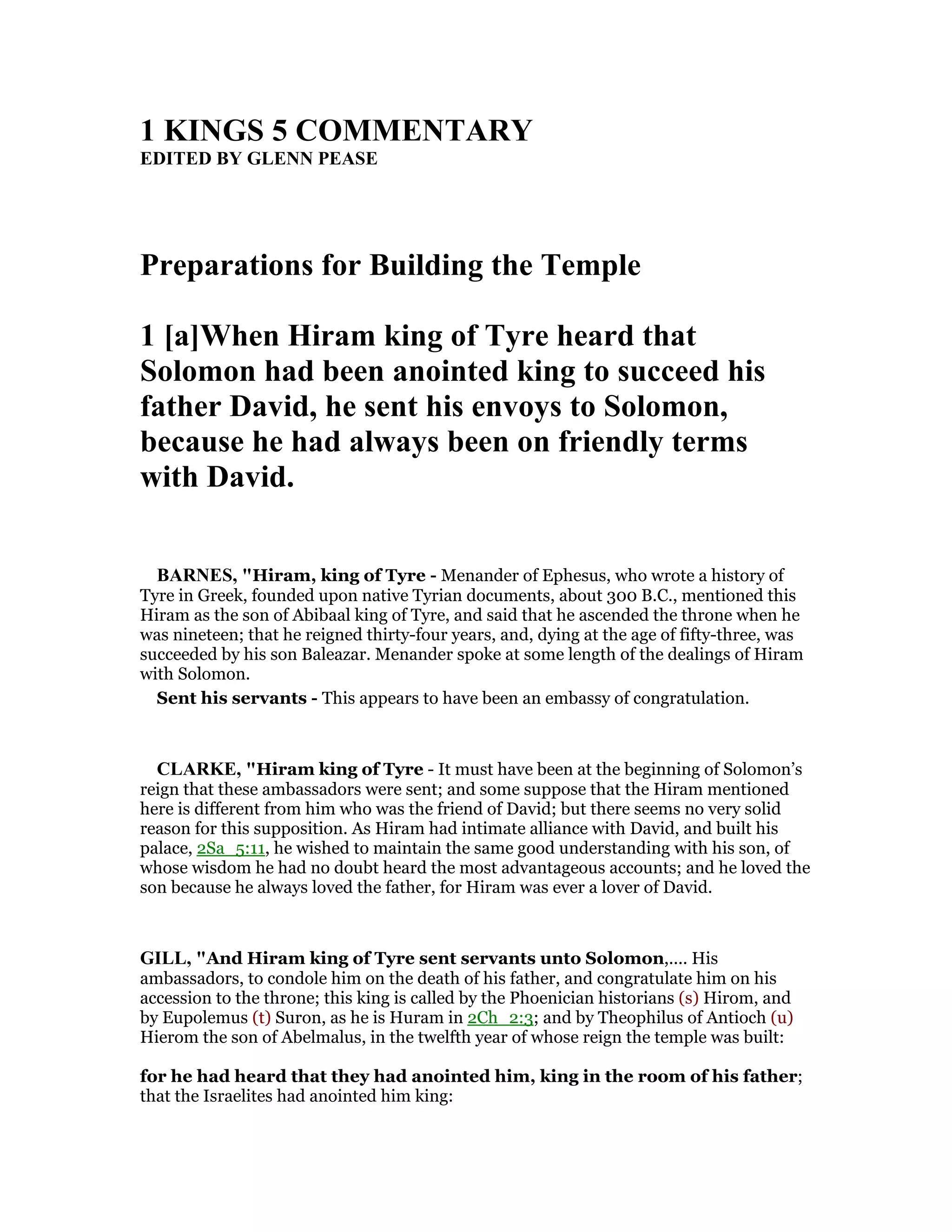 1 kings 5 commentary | PDF