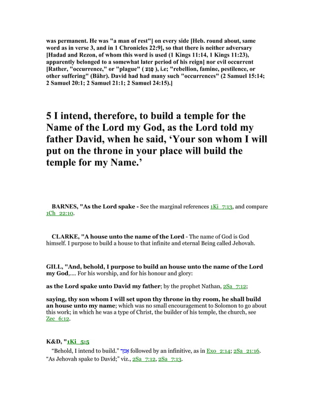 1 kings 5 commentary | PDF
