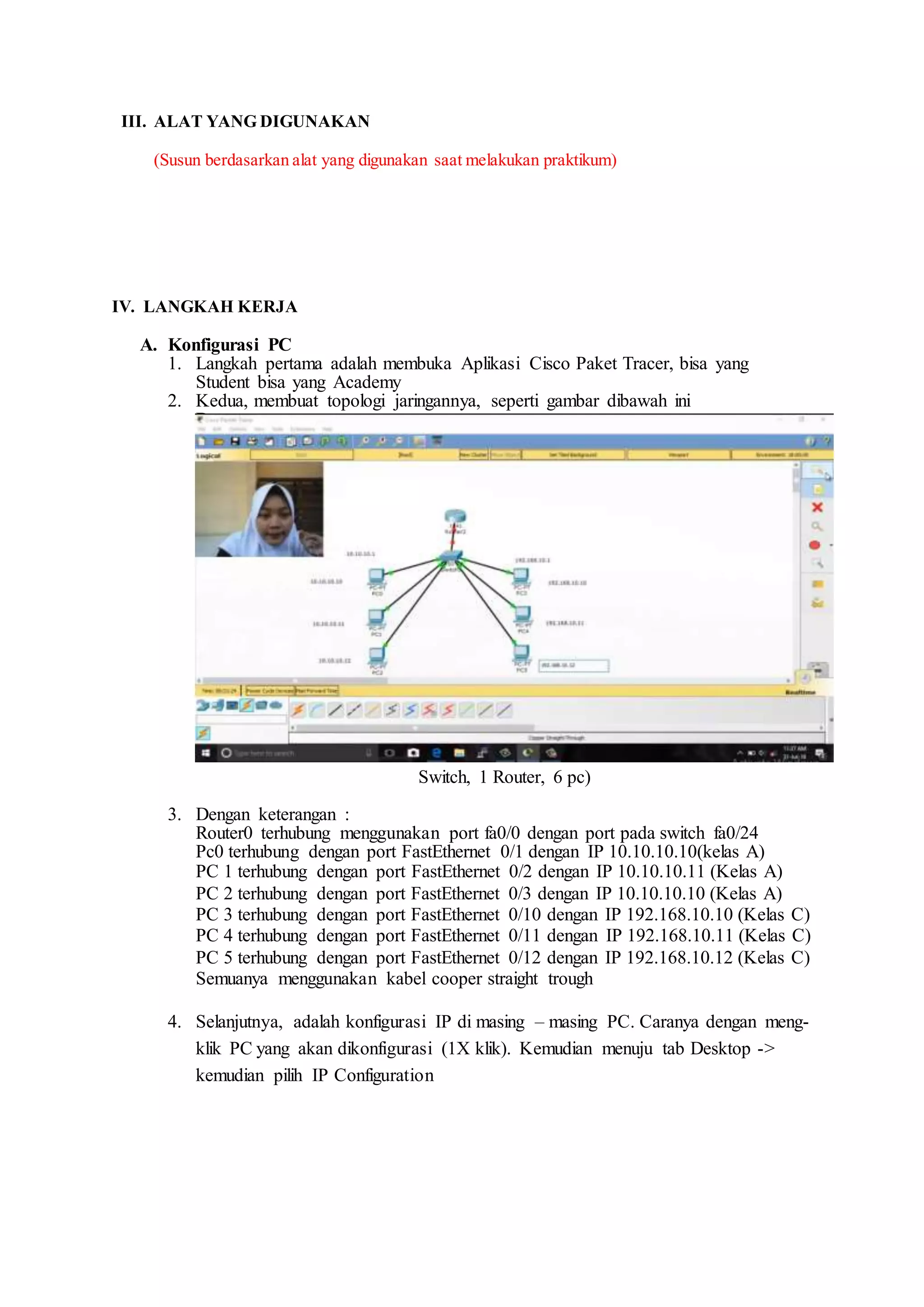 #1 Laporan Konfigurasi VLAN XI TKJ 2 SMKN 8 semarang 2018 | DOCX