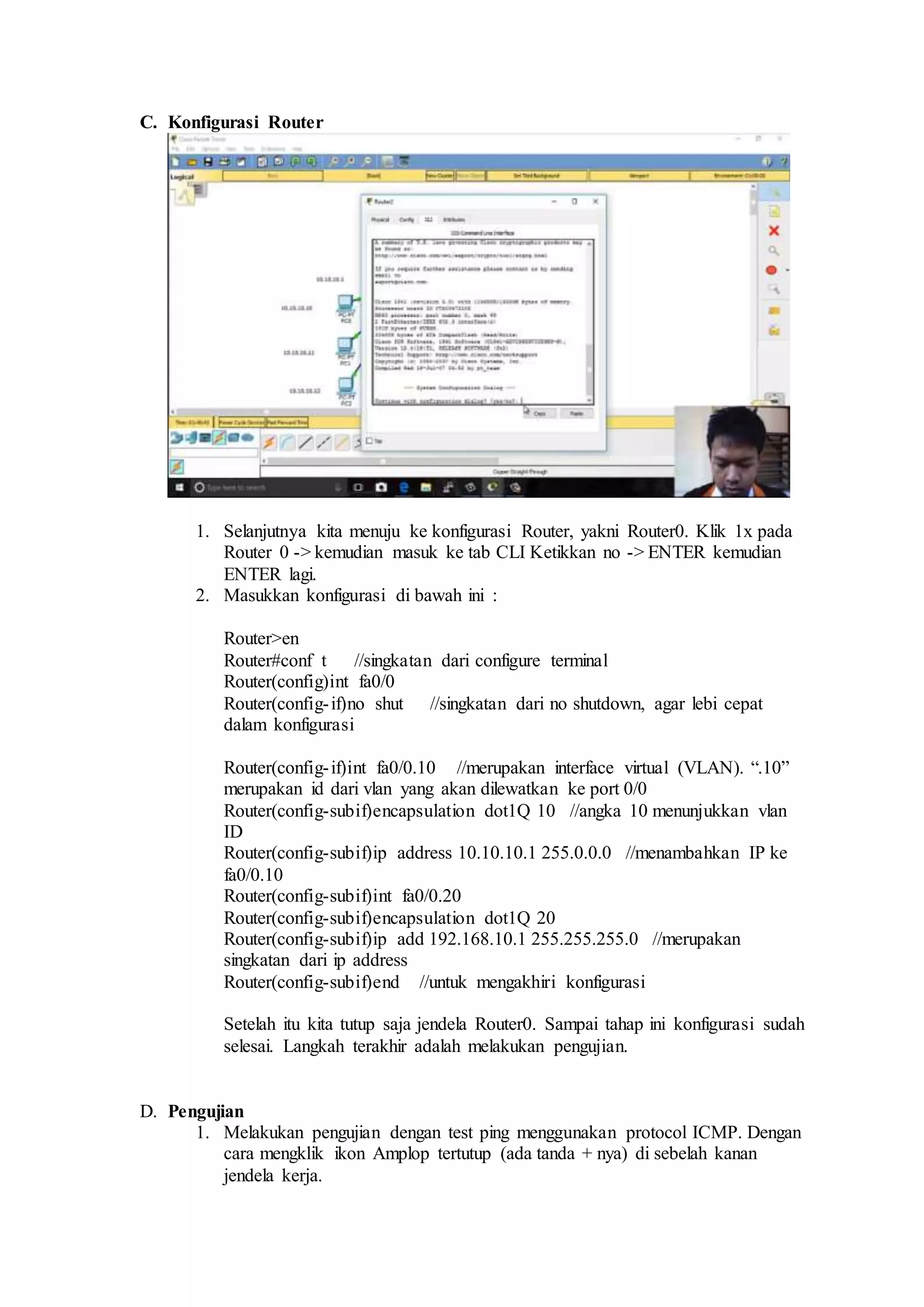 #1 Laporan Konfigurasi VLAN XI TKJ 2 SMKN 8 semarang 2018 | PDF