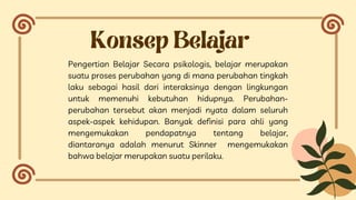 konsep belajar: definisi konsep belajar. | PDF