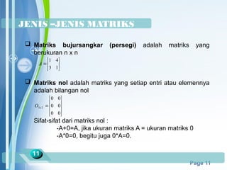 1 KONSEP DAN JENIS MATRIKS, KESAMAAN DUA MATRIKS DAN TRANSPOSE MATRIKS.ppt