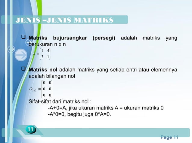1 KONSEP DAN JENIS MATRIKS, KESAMAAN DUA MATRIKS DAN TRANSPOSE MATRIKS.ppt