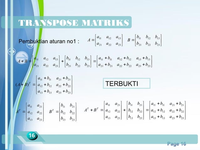 1 KONSEP DAN JENIS MATRIKS, KESAMAAN DUA MATRIKS DAN TRANSPOSE MATRIKS.ppt