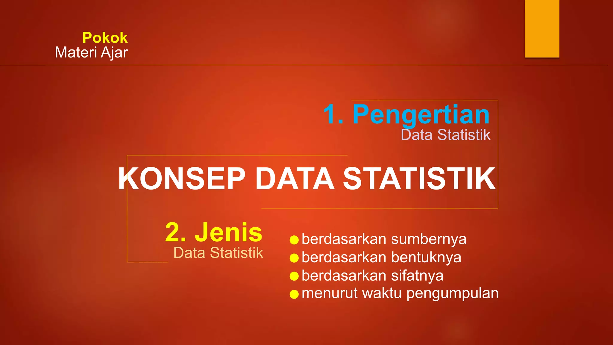 1 konsep data statistik | PPTX
