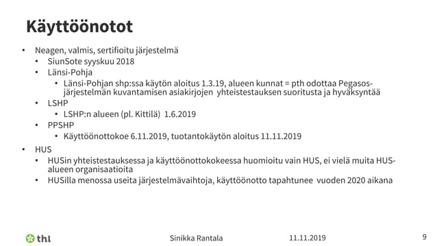 Kuva-aineistojen arkistointi Kanta-palveluihin | PPT