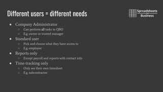 Qbo user permissions | PPTX