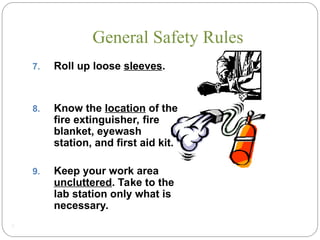 Chemistry and biochemistry lab safety and first aid | PPT