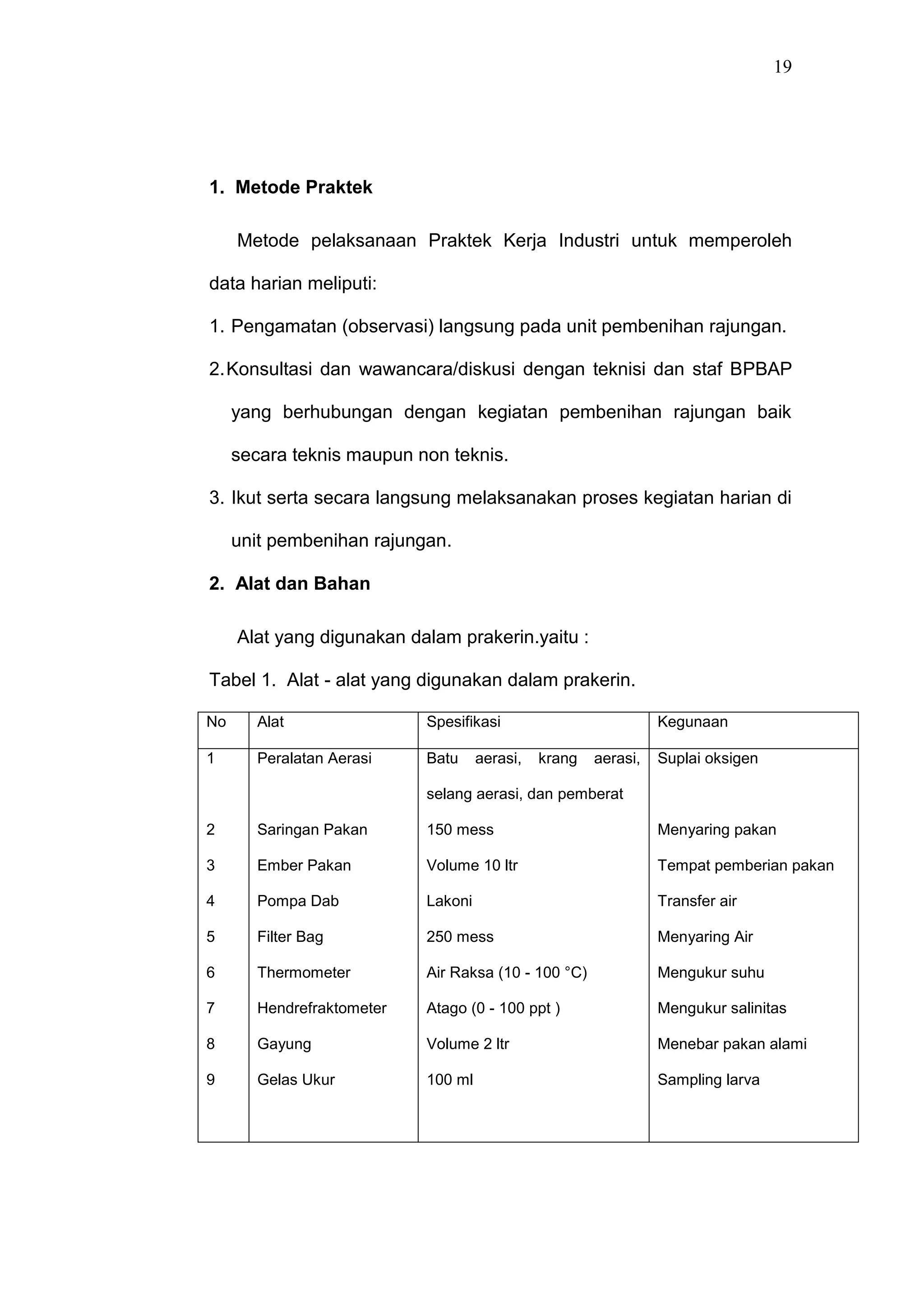 laporan prakerin pembenihan rajungan | PDF