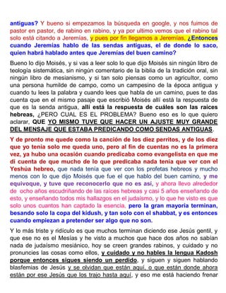 1 Que son las sendas antiguas? | PDF