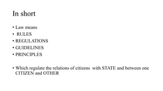 Introduction to LAW | PPT