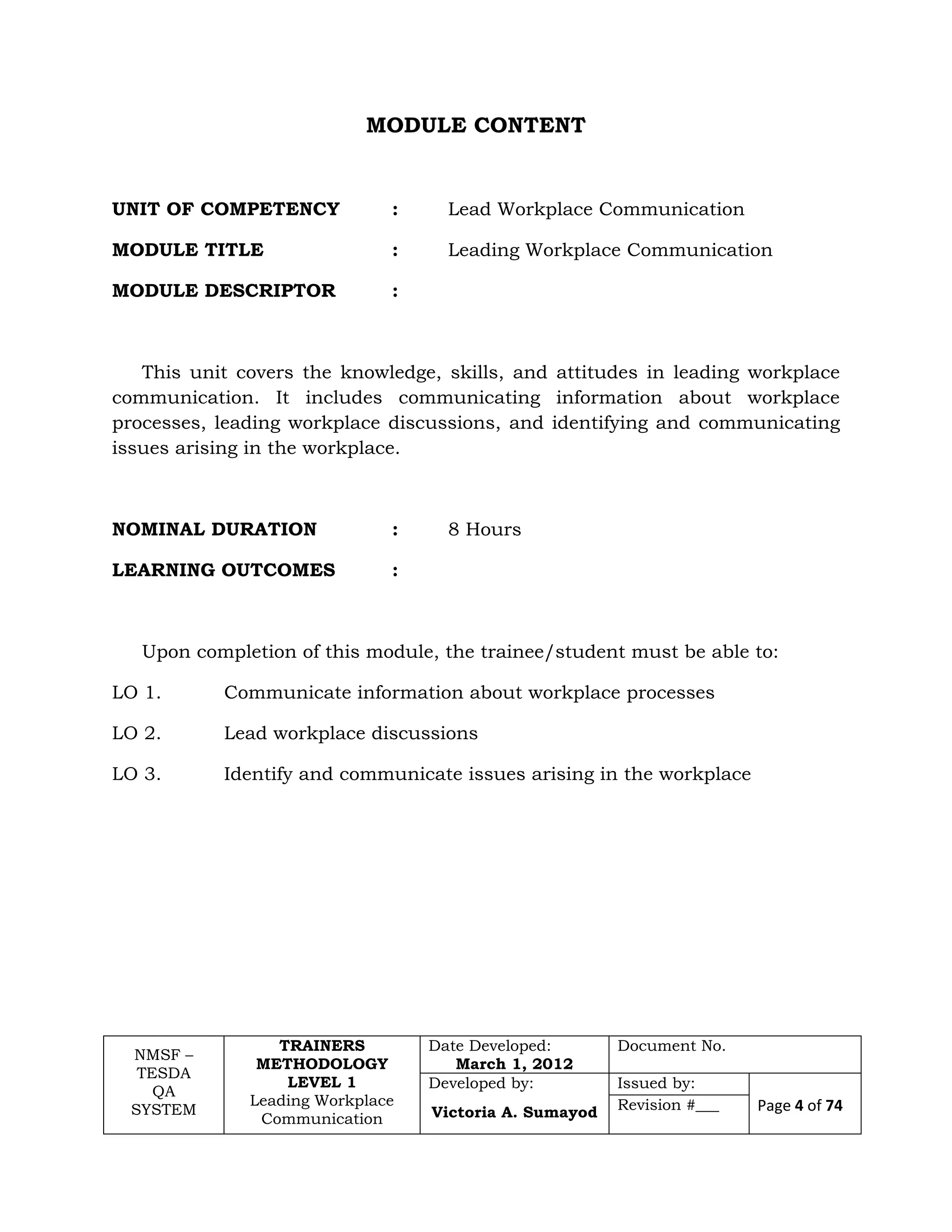 1 lead workplace communication | PDF