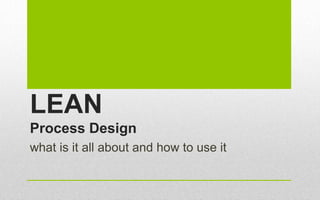 Наталія Беца “Lean Process Design” | PPT