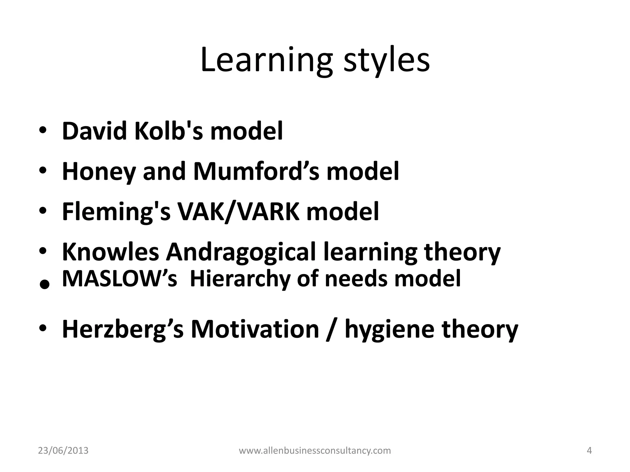 1 learning theory & psychology | PPTX