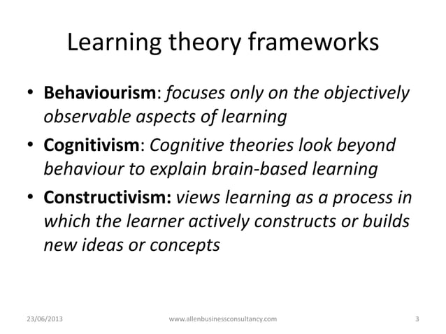 1 learning theory & psychology | PPT