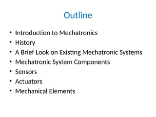 lecture based on mechatronics field presentation | PPTX