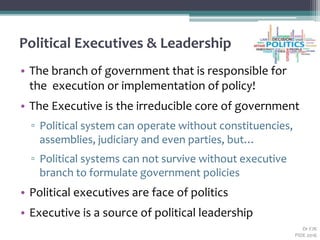 Political Executives and Leadership | PPTX
