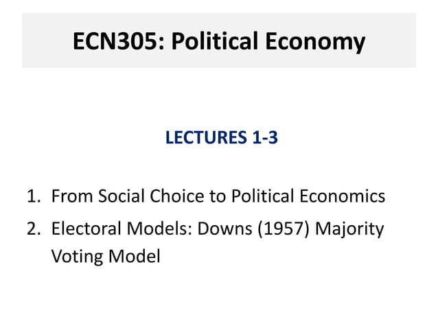 Political Economy | PPT