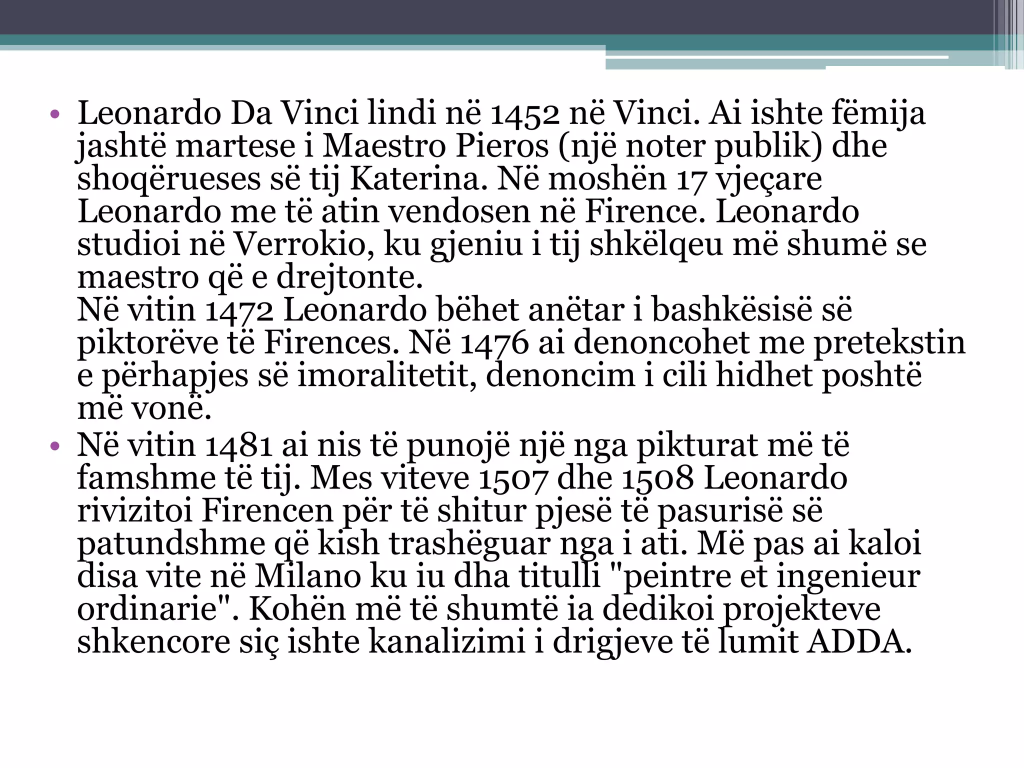 Leonardo da vinci Aron Mane | PPTX