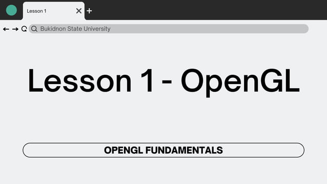 Lesson 1 - OpenGL | PDF | Computing | Technology & Computing