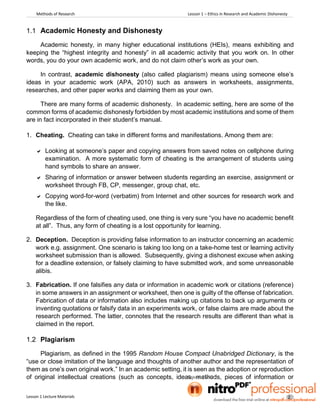 Understand ethics and its importance in research | PDF