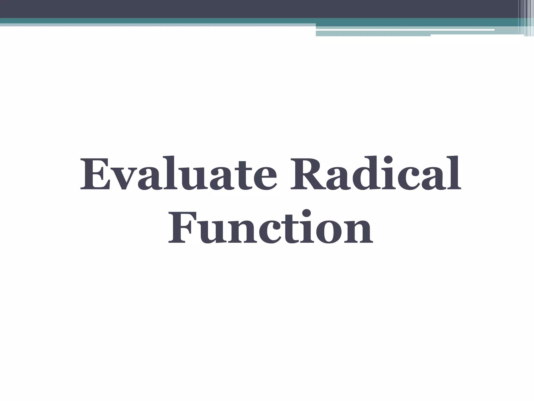 1 lesson 6 introduction to radical functions | PPTX
