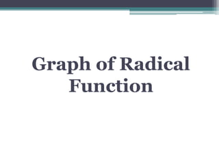 1 lesson 6 introduction to radical functions | PPTX