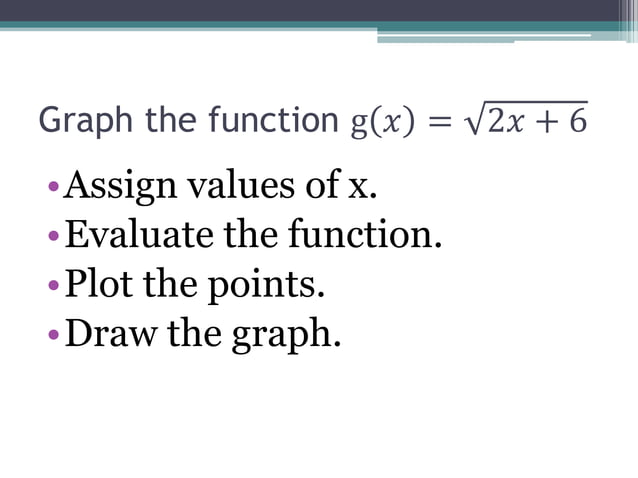 1 lesson 6 introduction to radical functions | PPTX