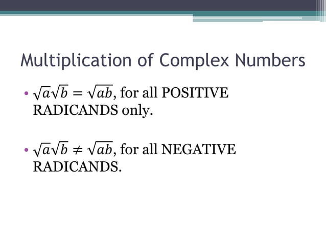 1 lesson 7 introduction to complex numbers | PPTX | Science
