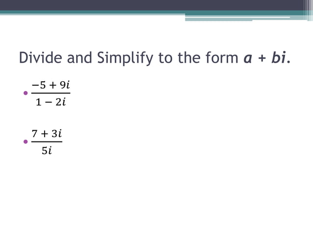 1 lesson 7 introduction to complex numbers | PPTX | Science