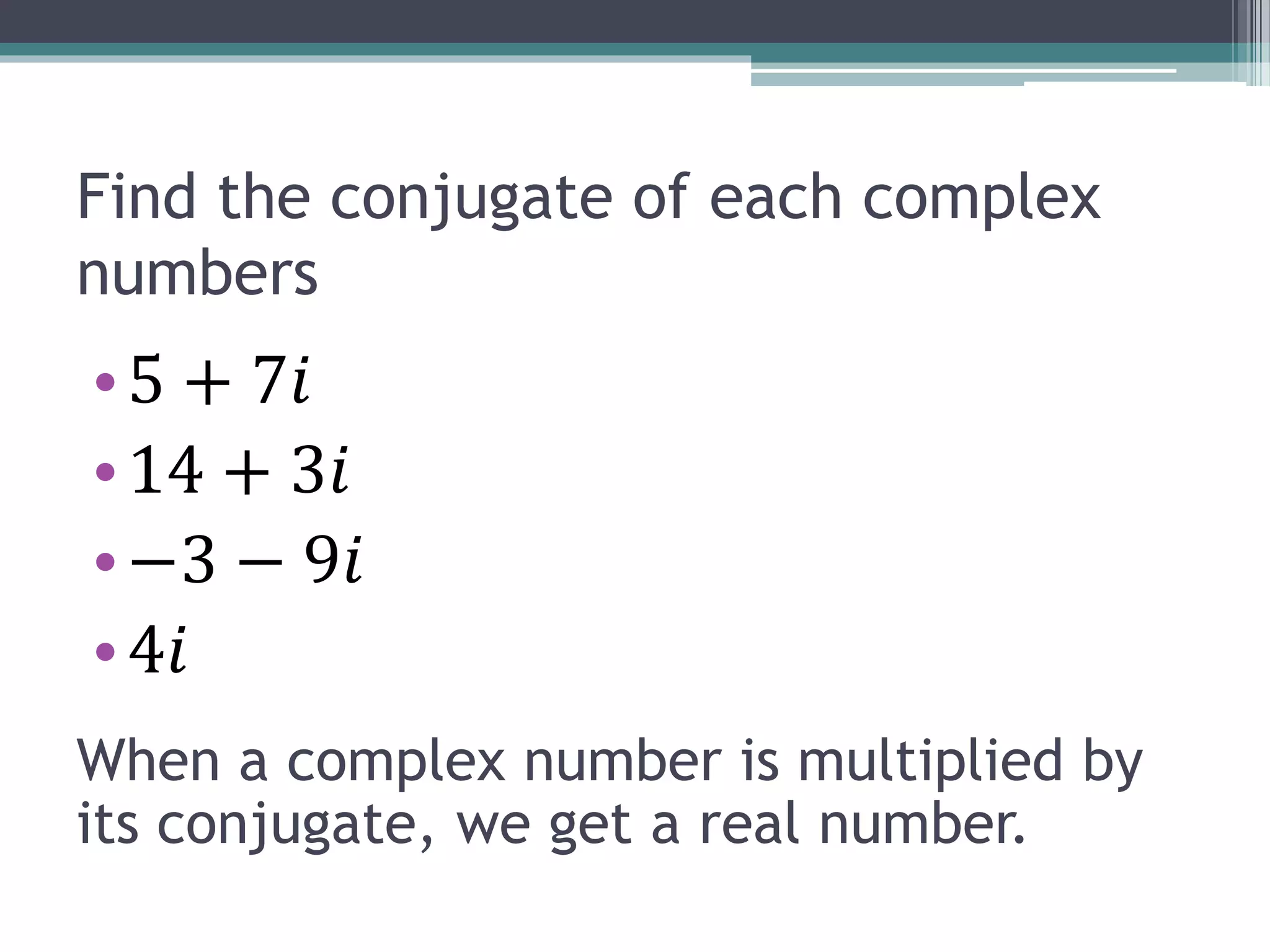 1 Lesson 7 Introduction To Complex Numbers | Ppt
