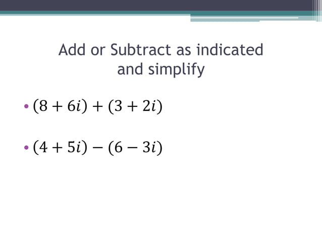 1 Lesson 7 Introduction To Complex Numbers | Ppt