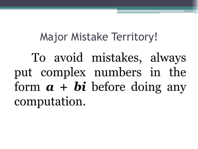 1 Lesson 7 Introduction To Complex Numbers | Ppt