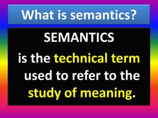 (1) lexical semantics 1 | PPTX