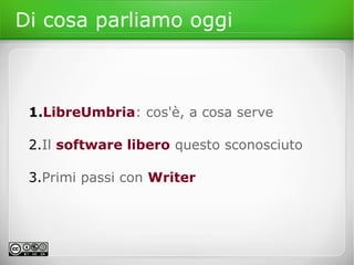 1 lezione Sw libero e LibreOffice 4.1 | PPT