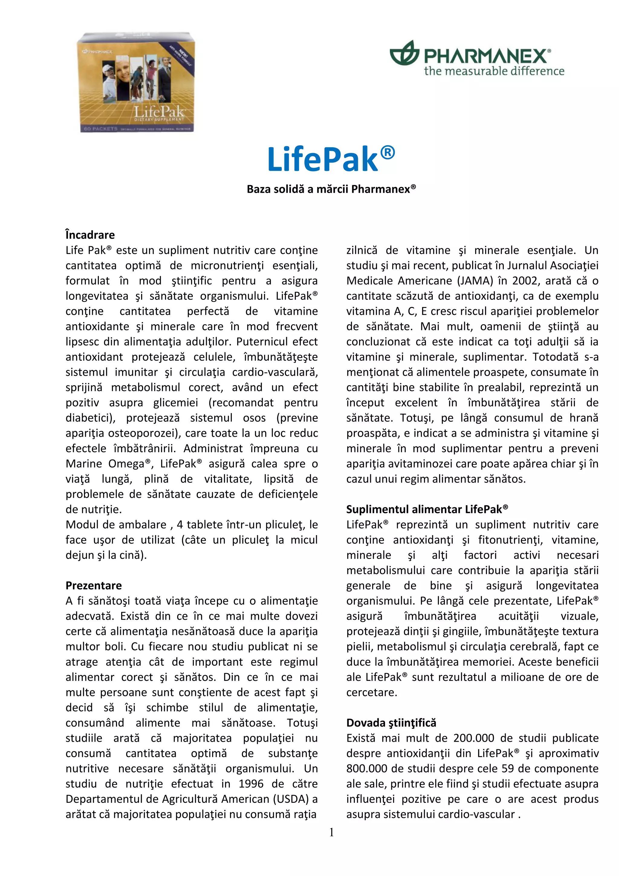 1 life pak | PDF
