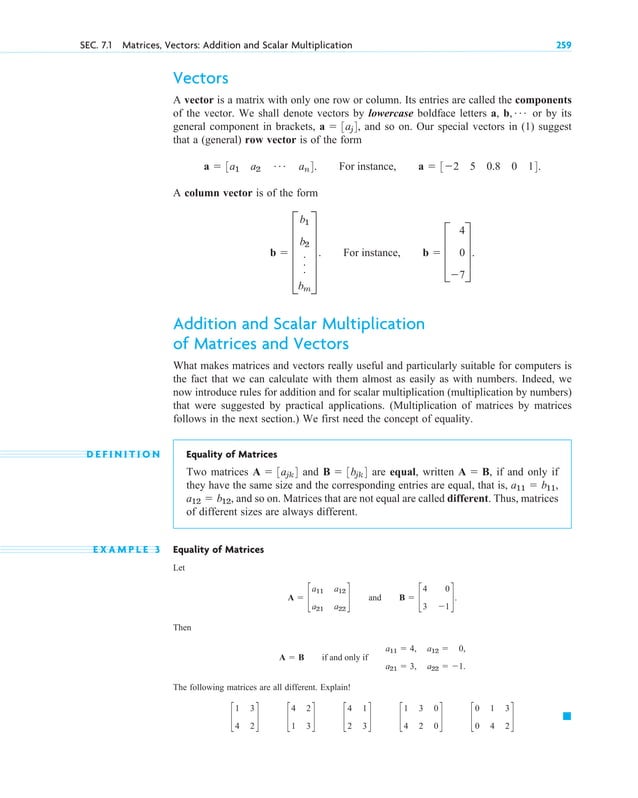 1 linear algebra matrices | PDF
